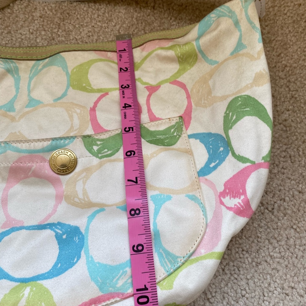 Coach Logo Hobo Purse Bag! White Paste Logos! - Gem